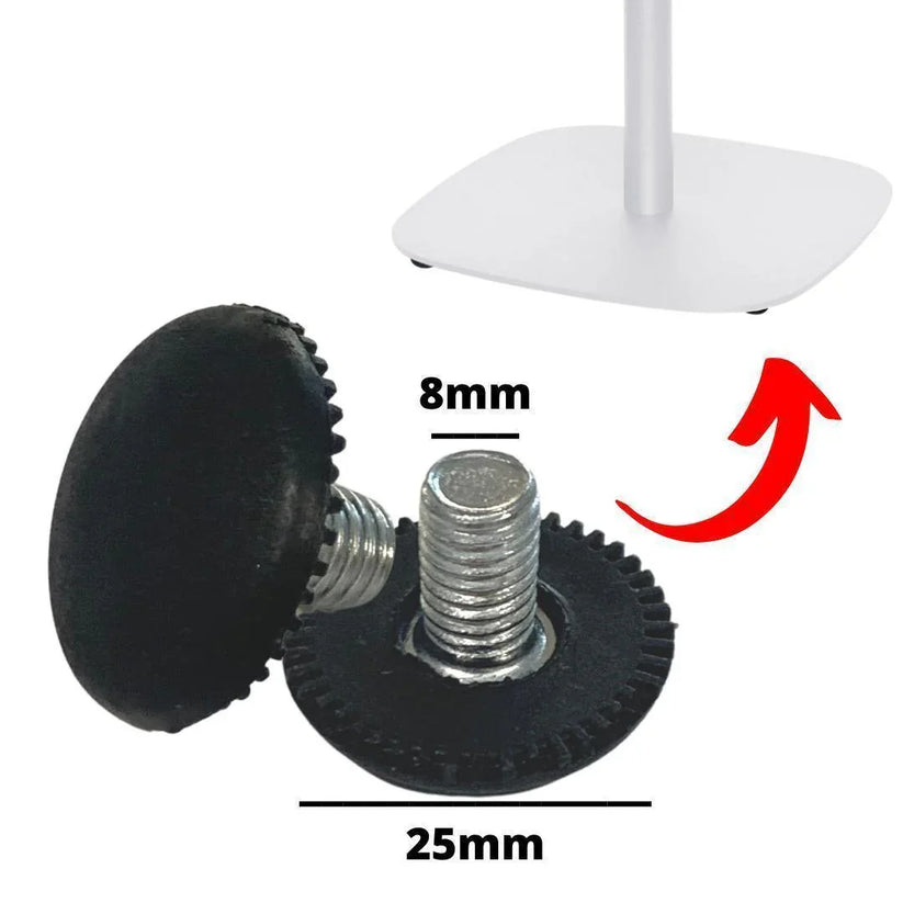 Screw-in Table Adjusters - 8mm | Table Base Tips | Free Delivery Over $50
